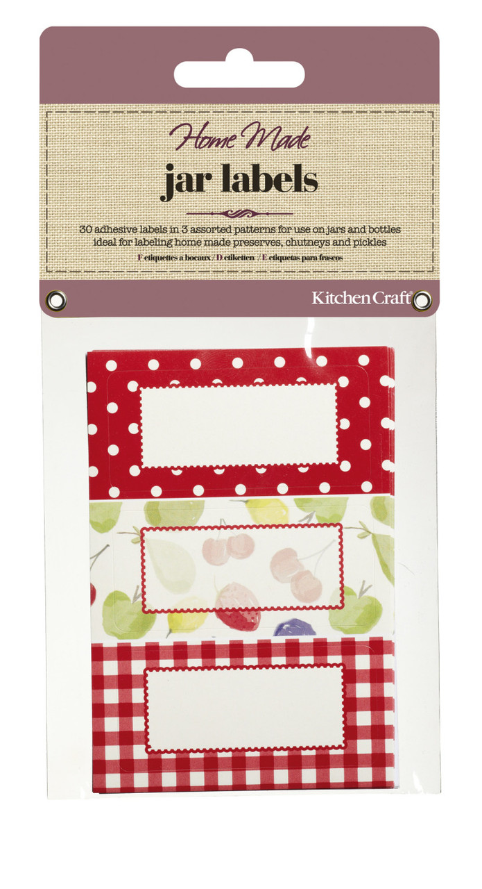 Home Made Pack of 30 Jam Jar Labels - Orchard - Lifetime Brands Europe