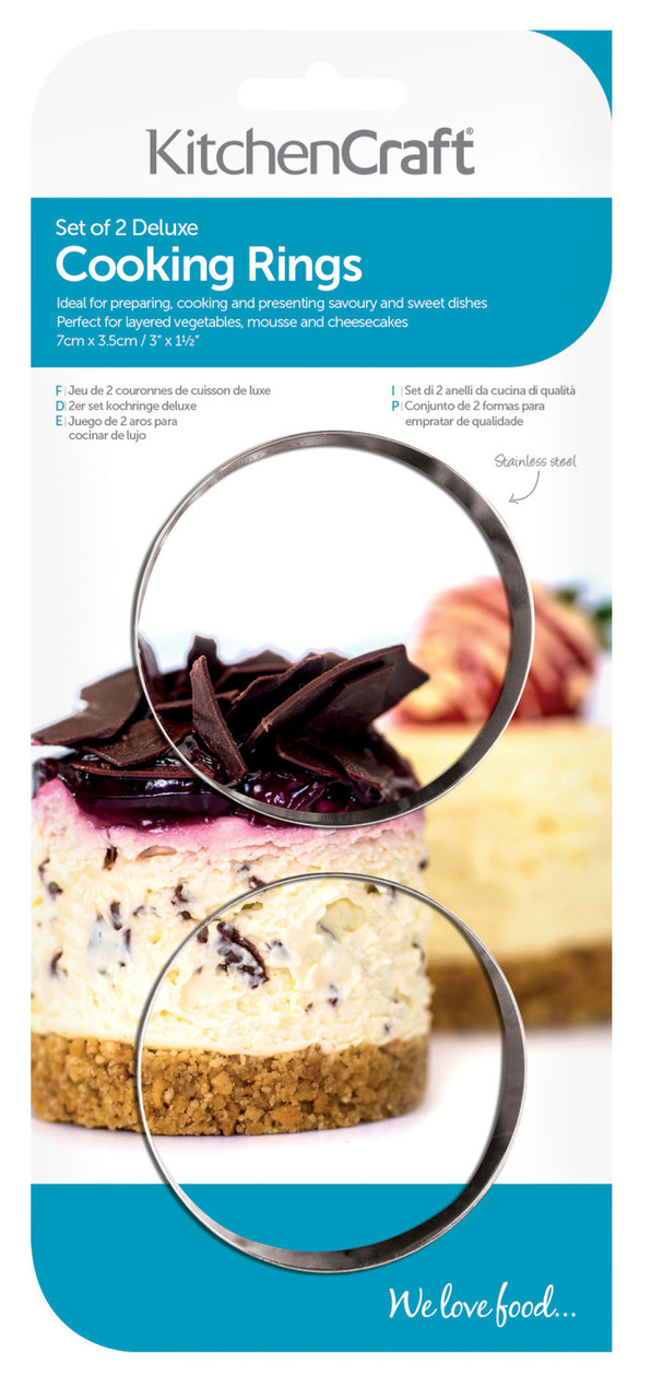 KitchenCraft Set of Two Stainless Steel Cooking Rings - Lifetime Brands ...