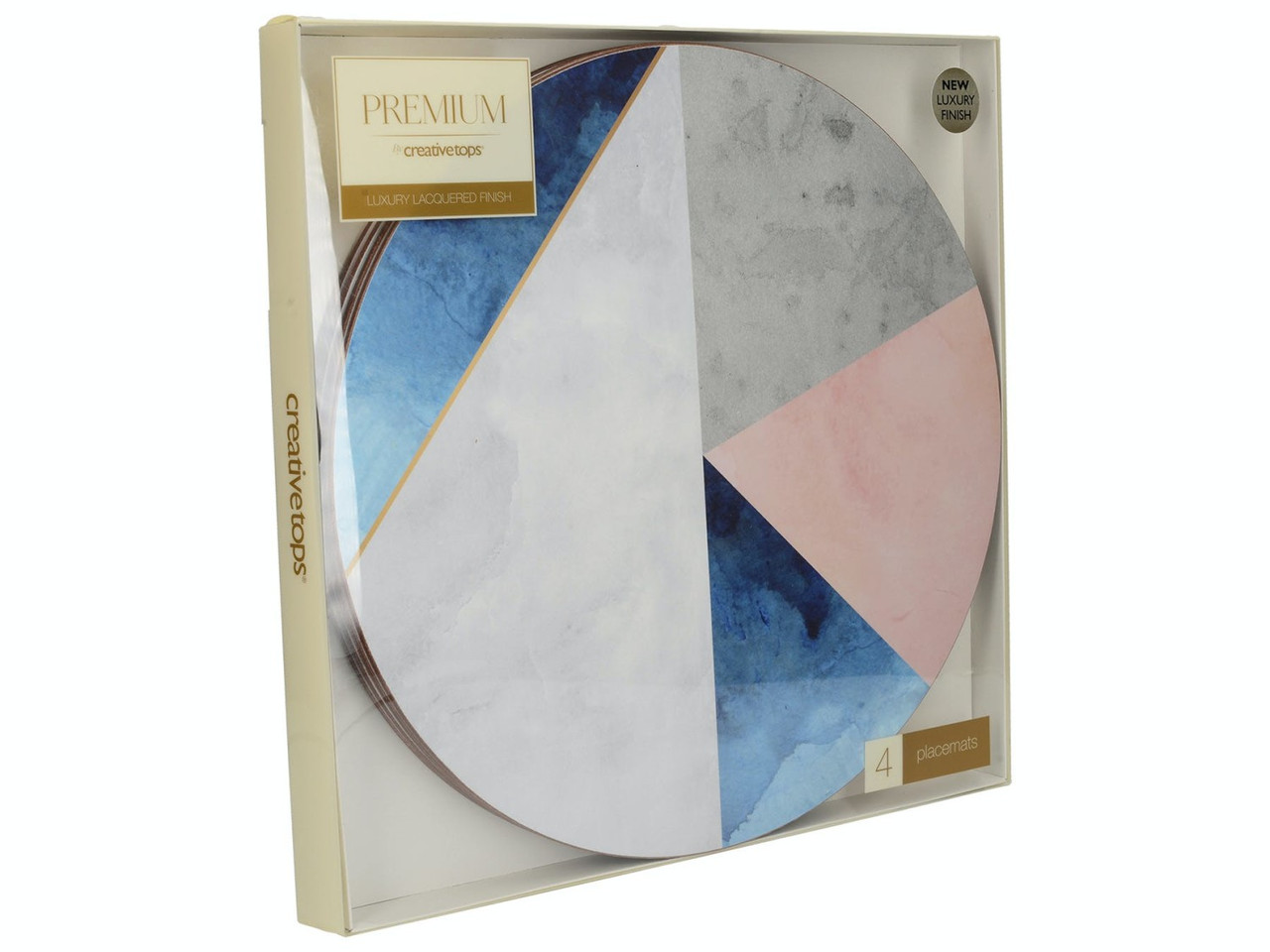 Creative Tops Geometric Palette Pack Of 4 Round Premium Placemats