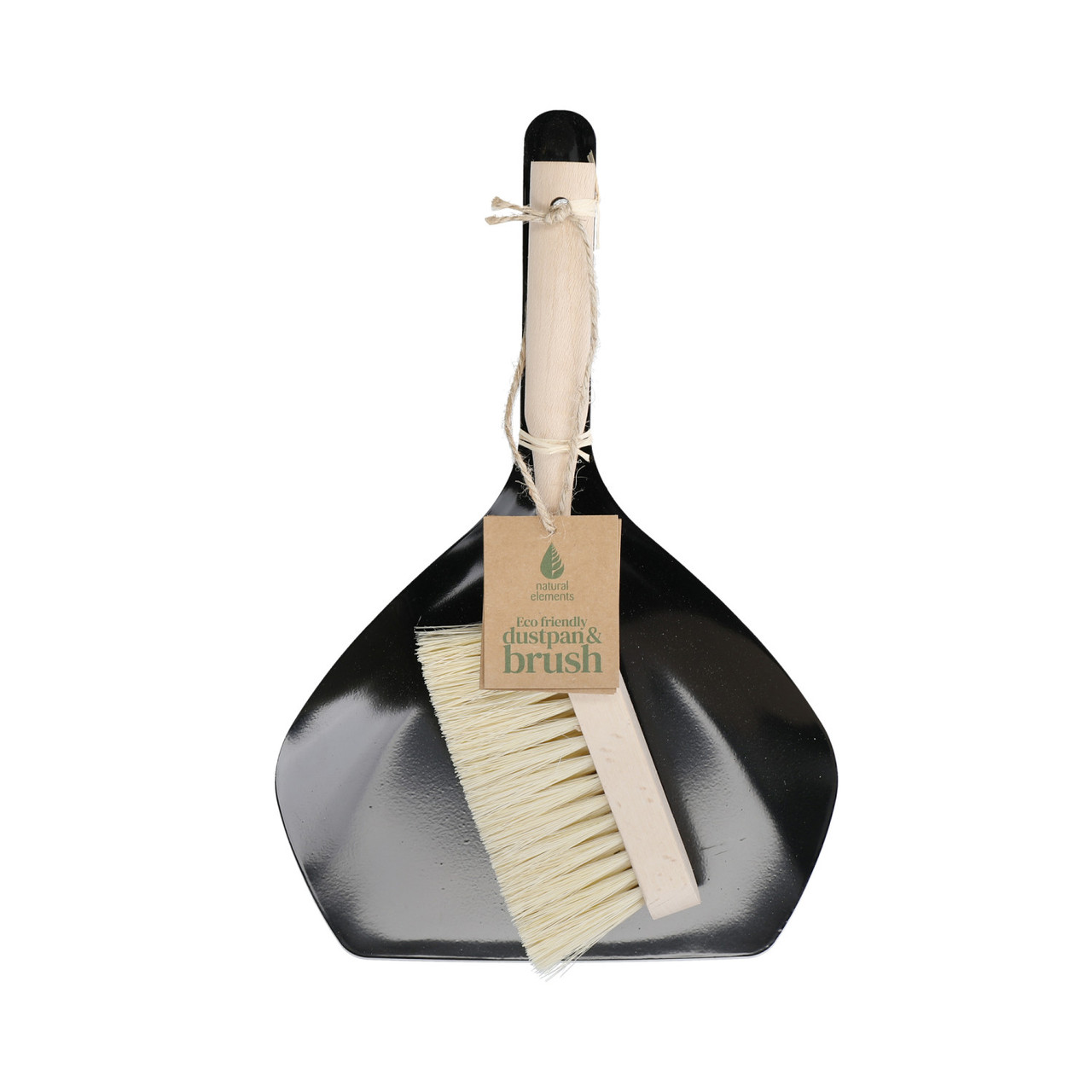 Natural Elements Eco-Friendly Dustpan and Brush, Robust Beechwood and ...