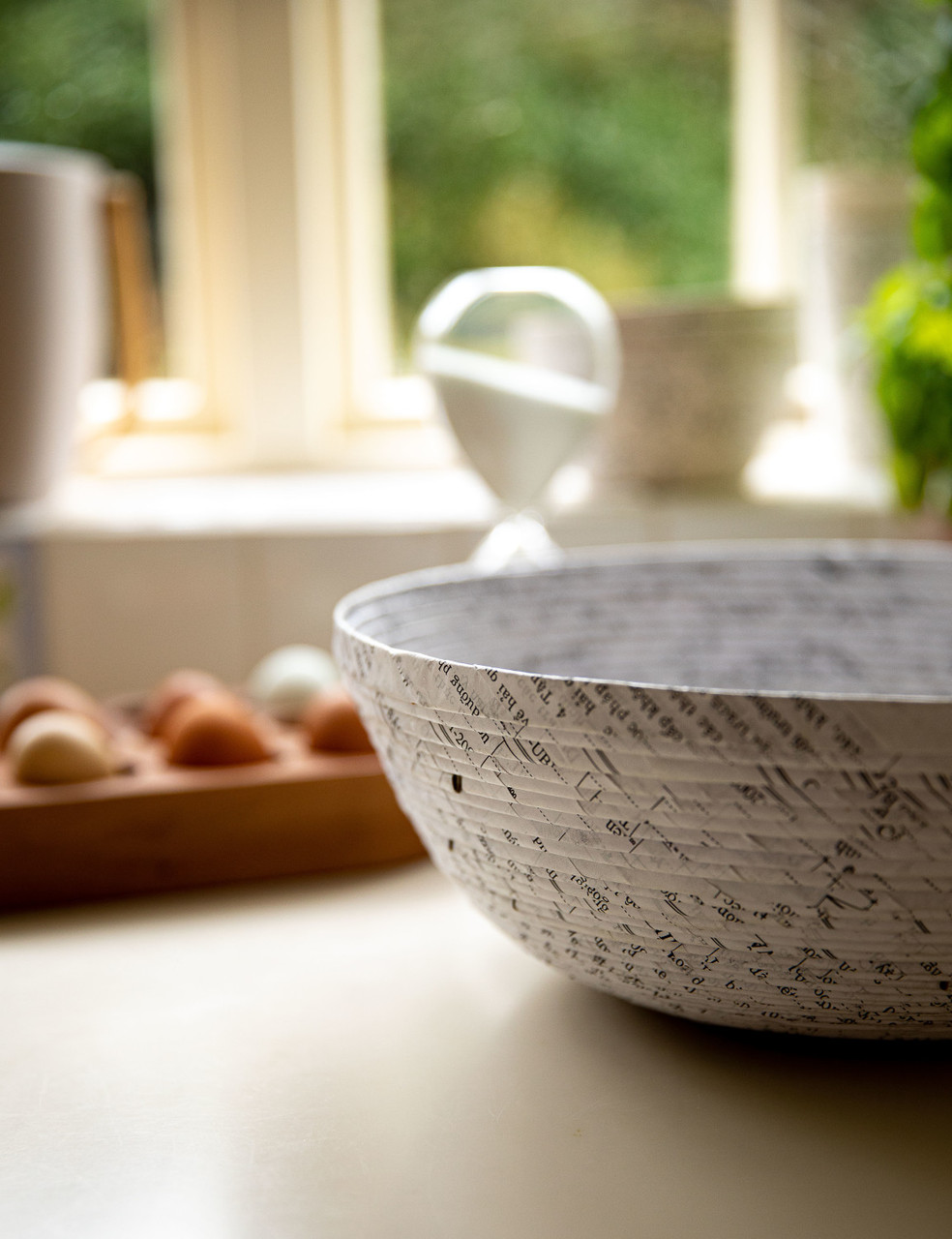 Natural Elements 30cm Reusable Fruit Bowl, Biodegradable Recycled Paper ...