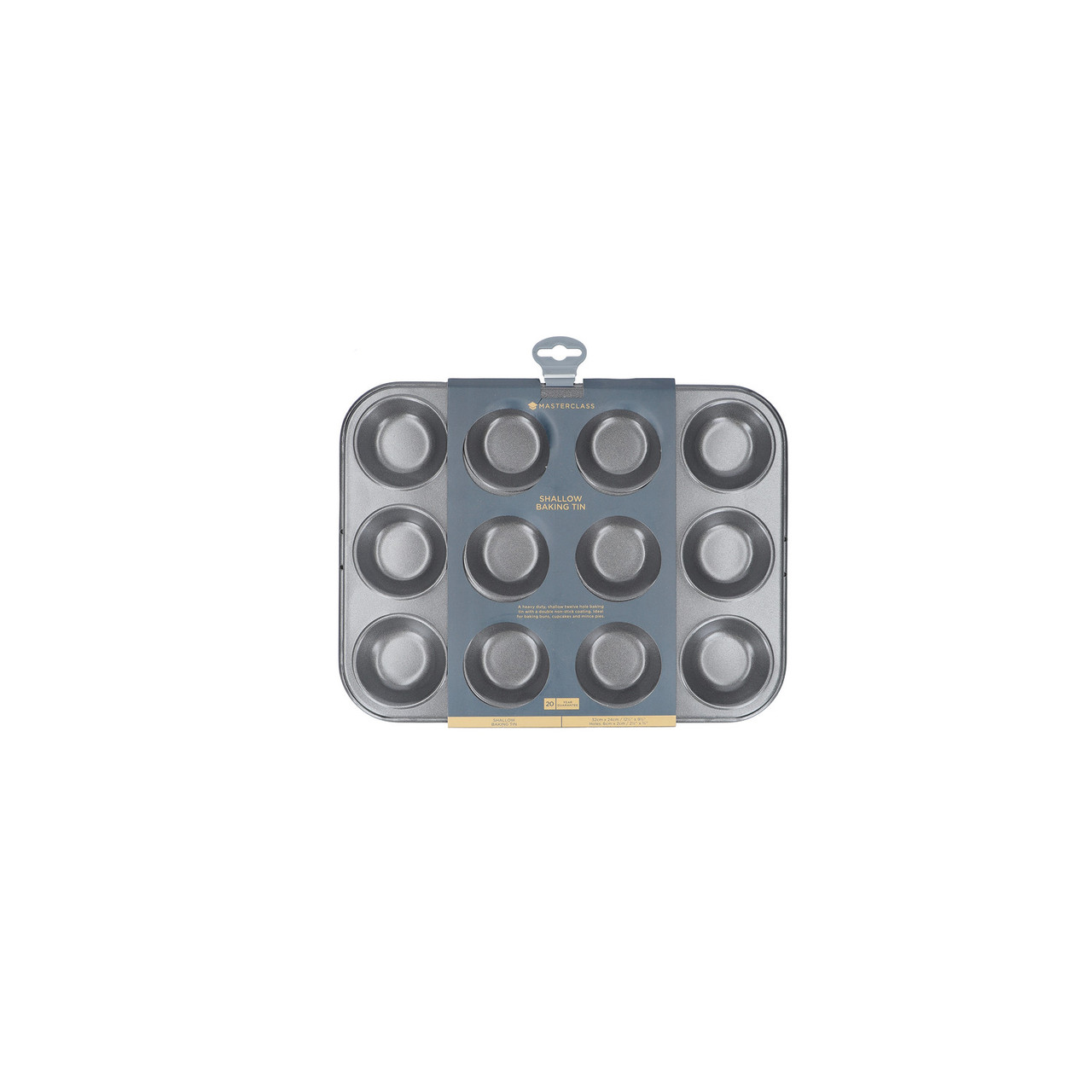 MasterClass Non-Stick 12 Hole Shallow Pan - Lifetime Brands Europe