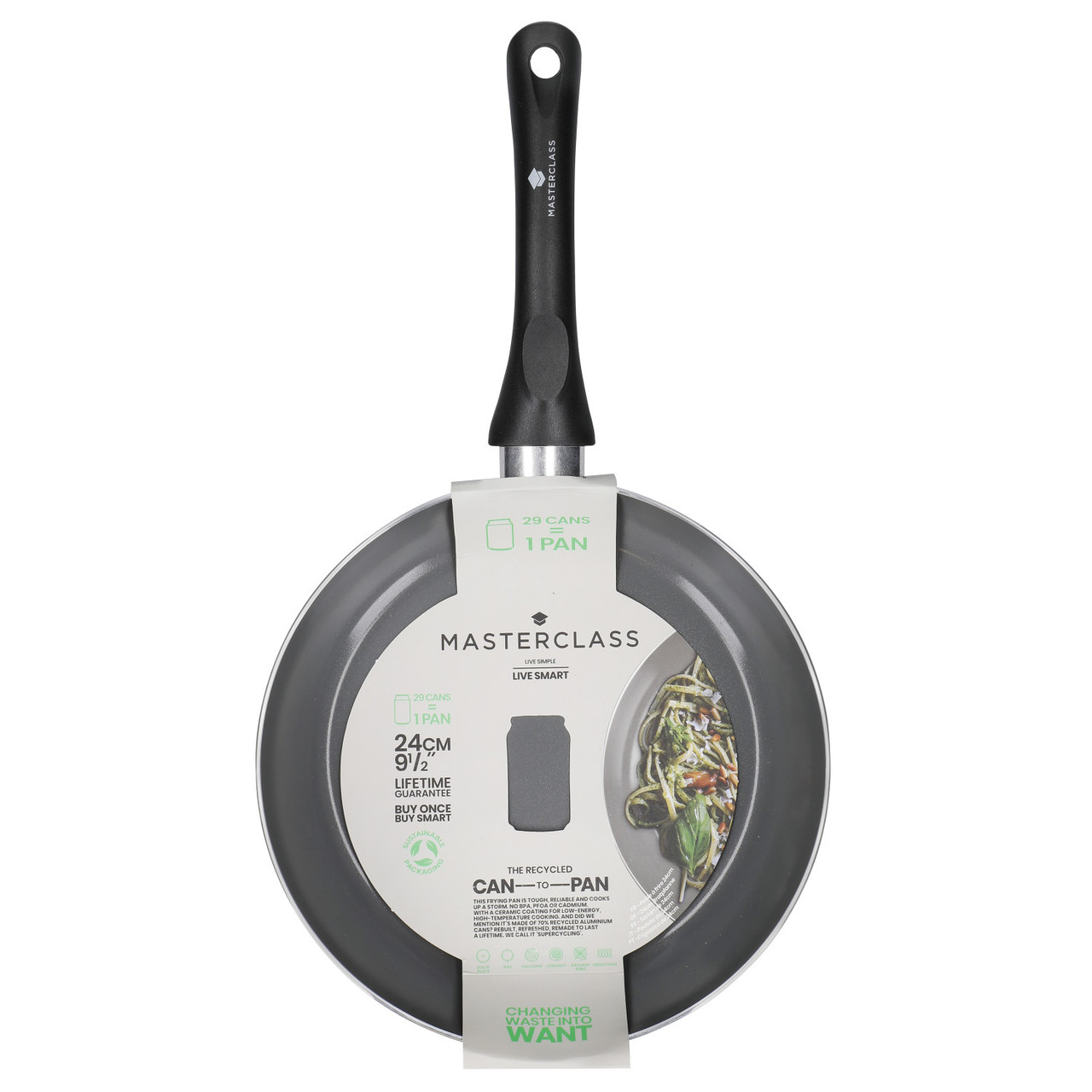 MasterClass Can-to-Pan Recycled Non-Stick Frying Pan, 24cm - Lifetime ...
