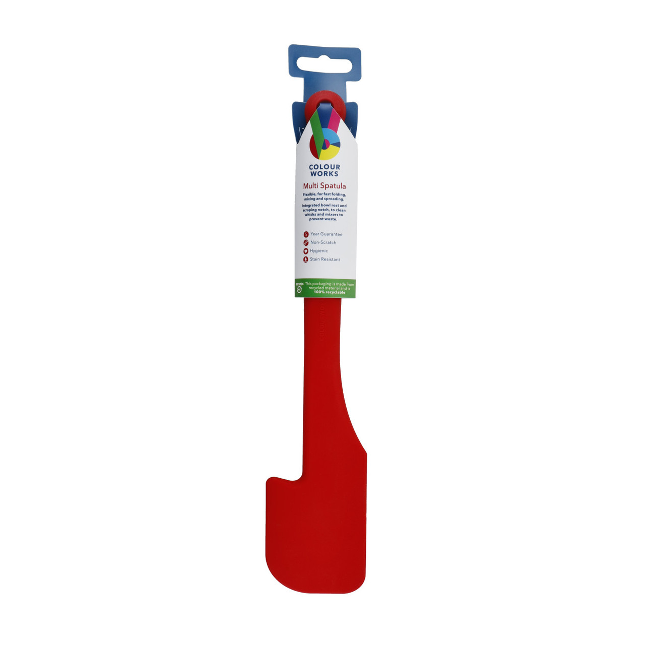 Colourworks Silicone Spatula with Bowl Rest, Red - Lifetime Brands Europe