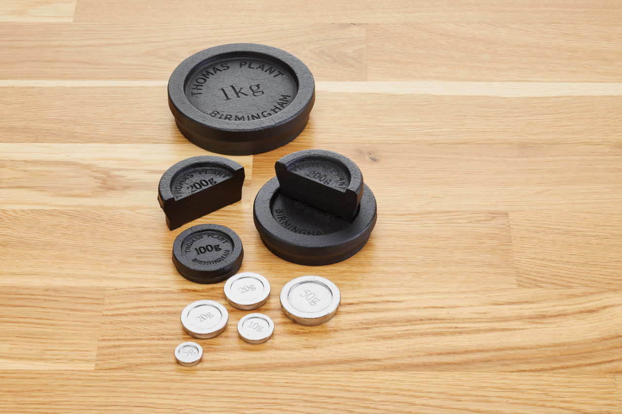 Living Nostalgia 10 Piece Traditional Cast Iron Metric Weight Set ...