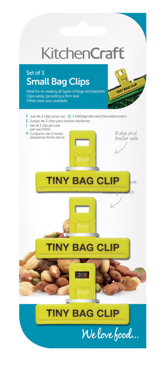KitchenCraft Set of 3 Small Plastic Bag Clips - Lifetime Brands Europe