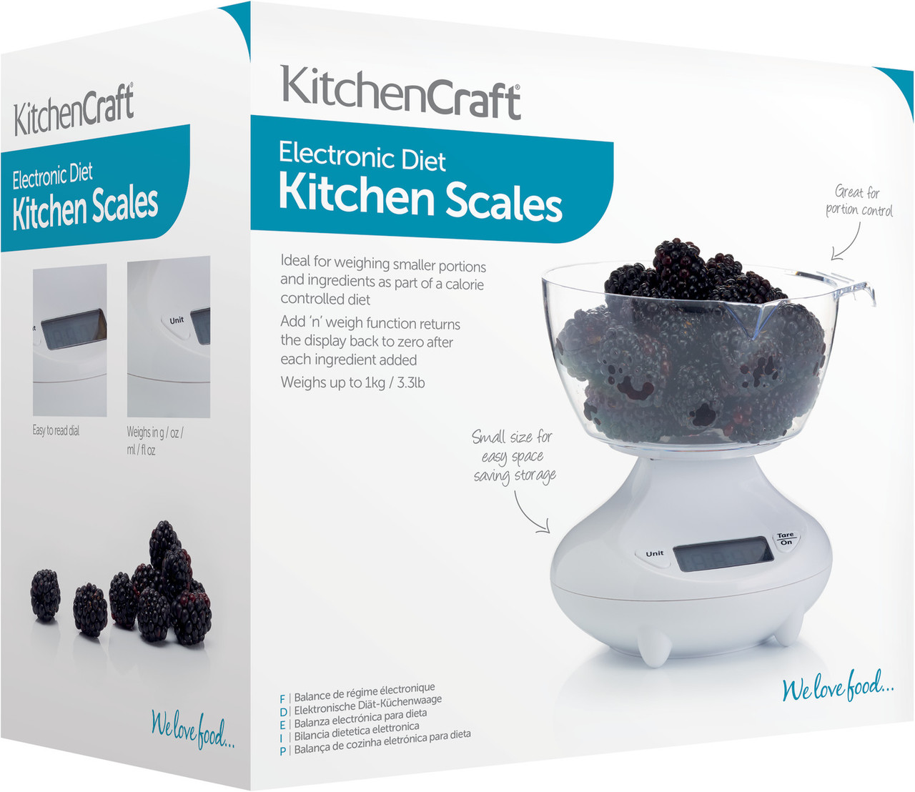 KitchenCraft Electronic Diet Kitchen Scales - Lifetime Brands Europe