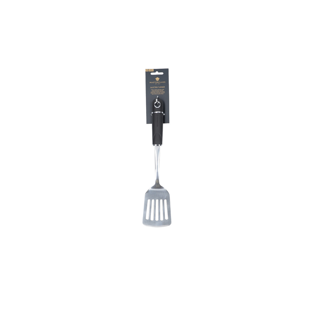 MasterClass Soft Grip Stainless Steel Slotted Turner - Lifetime Brands ...