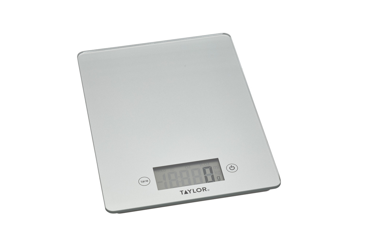 Taylor Pro Glass Digital 5Kg Kitchen Scales - Silver - Lifetime Brands ...