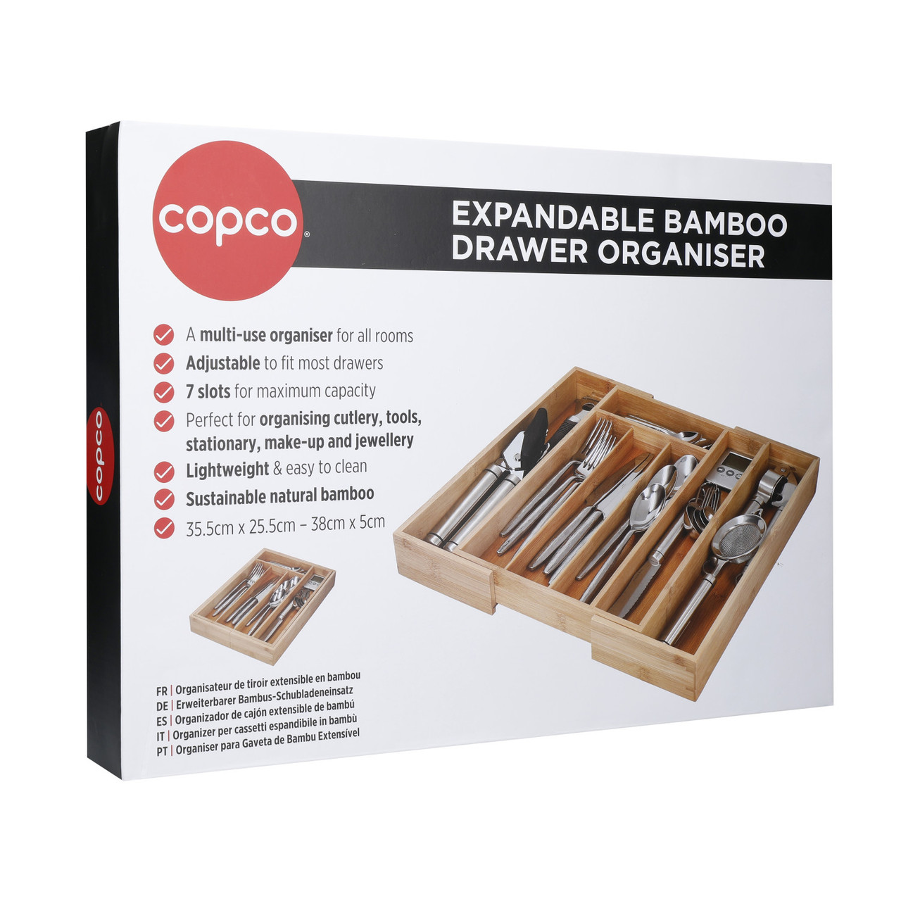 Copco Bamboo Expandable Cutlery Tray - Lifetime Brands Europe