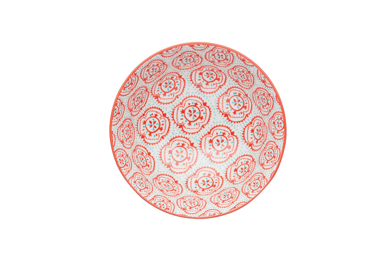 KitchenCraft Bright Yellow Floral Ceramic Bowl, 16cm - Lifetime Brands ...