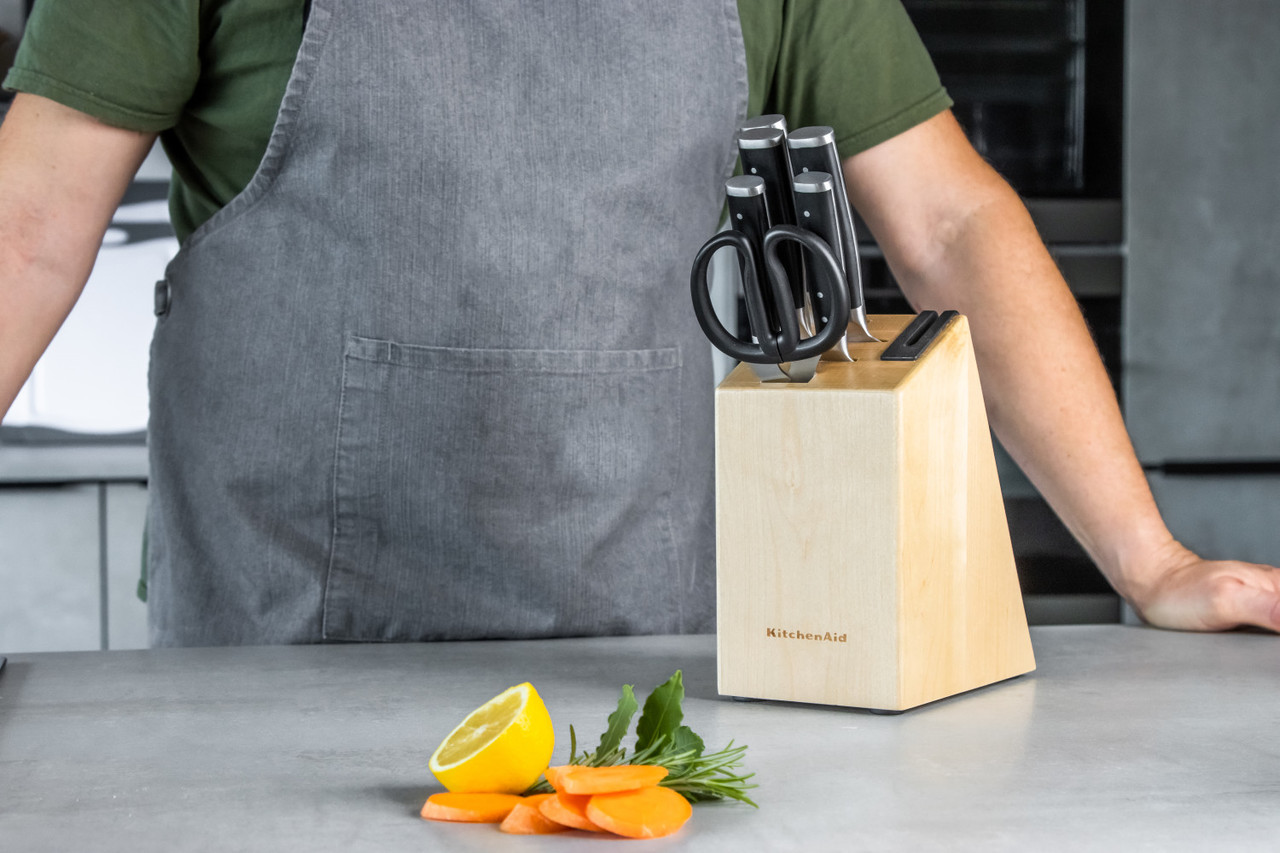 KitchenAid Classic 6-Piece Knife Set with Block, Sharp High-Carbon ...