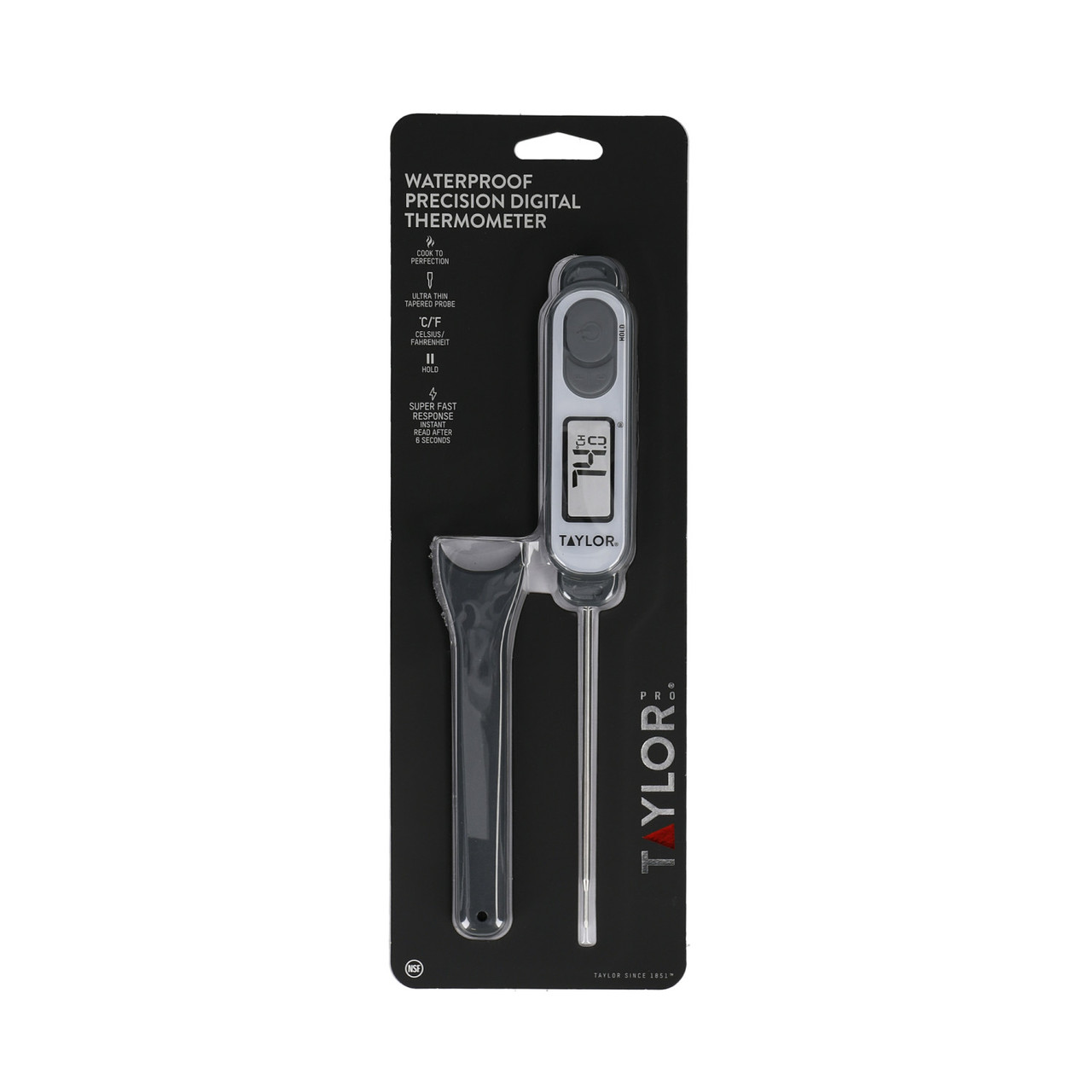 Taylor Pro Ultra-Fast Waterproof Meat Thermometer Probe, Plastic ...