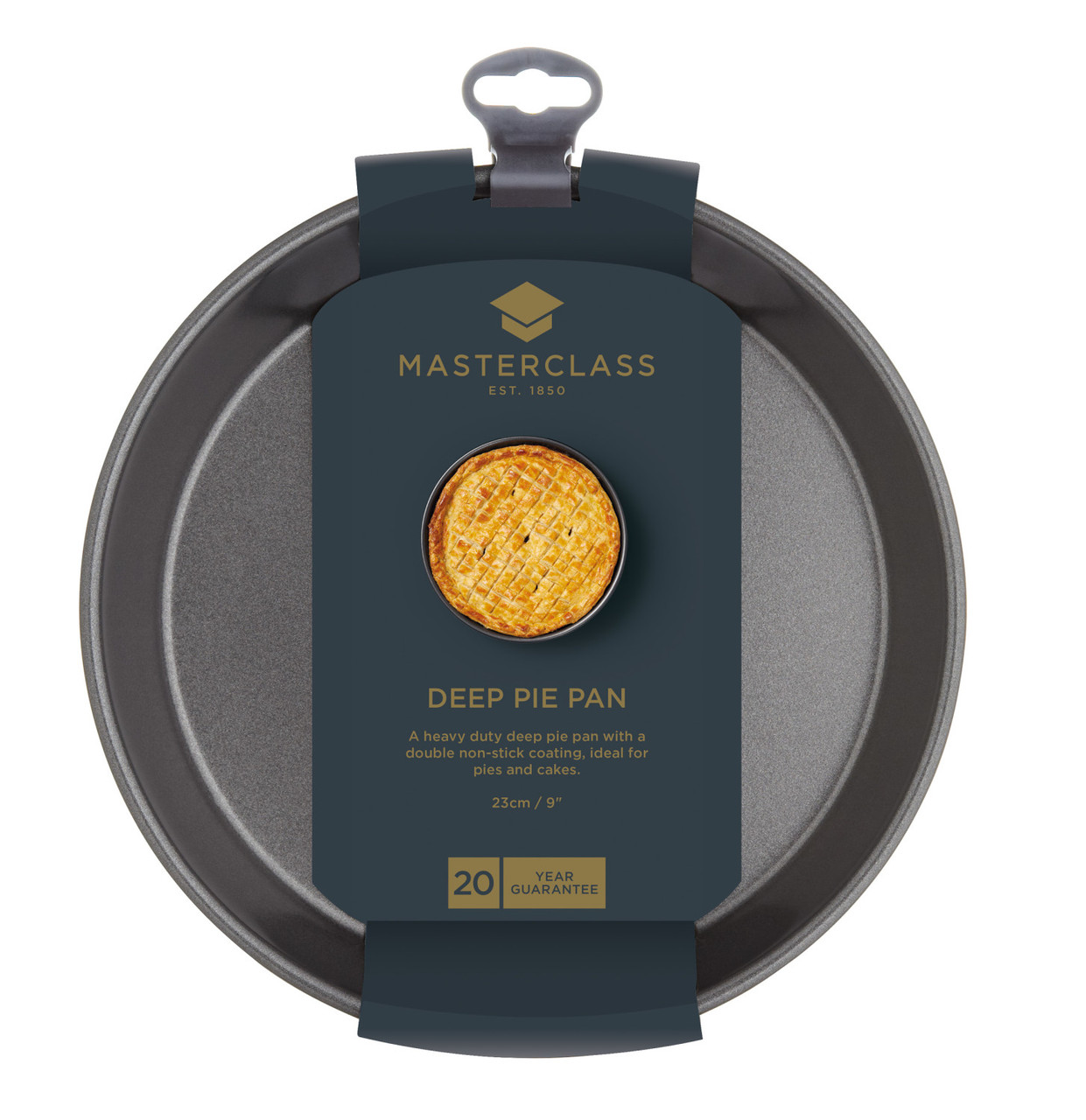 MasterClass Non-Stick Deep Pie Pan, 23cm - Lifetime Brands Europe