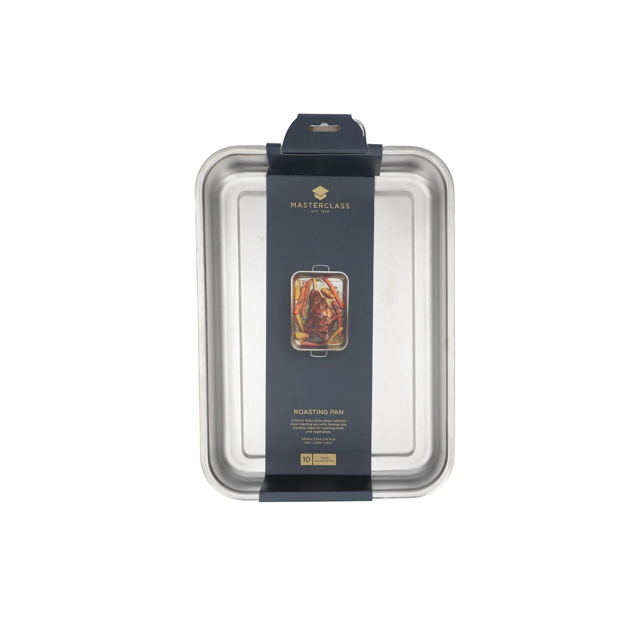 MasterClass Stainless Steel Heavy Duty Roasting Pan, 37cm x 27cm ...