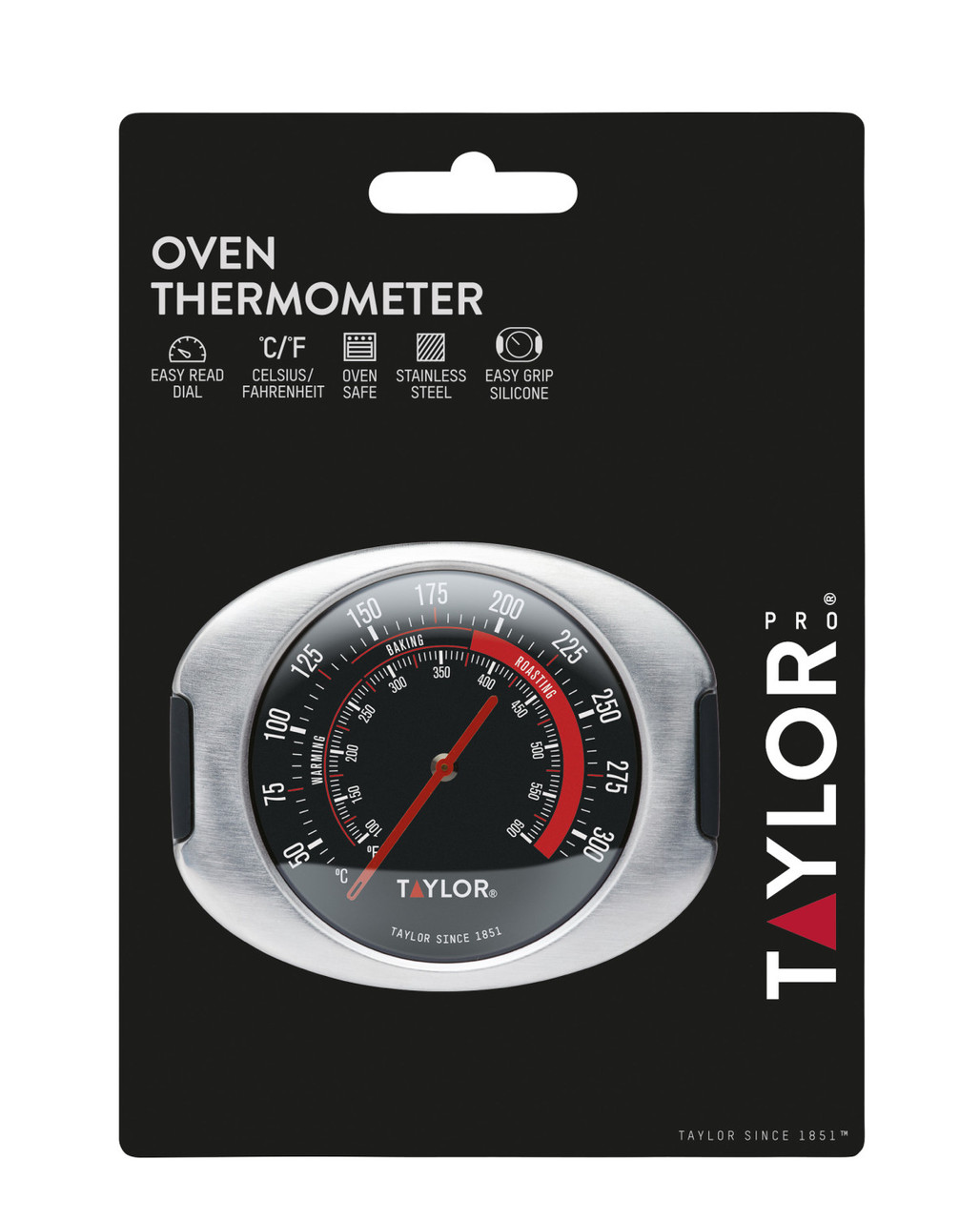 Taylor Pro Stainless Steel Leave-In Oven Thermometer - Lifetime Brands ...