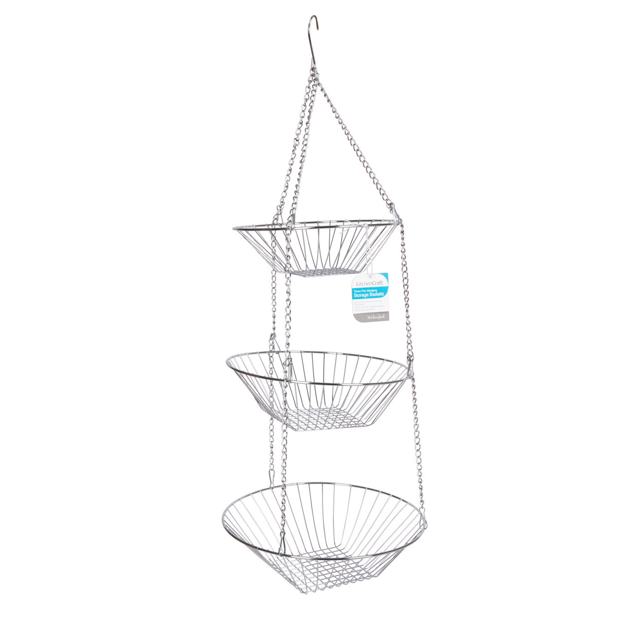 KitchenCraft Three Tier Hanging Vegetable / Fruit Basket - Lifetime ...