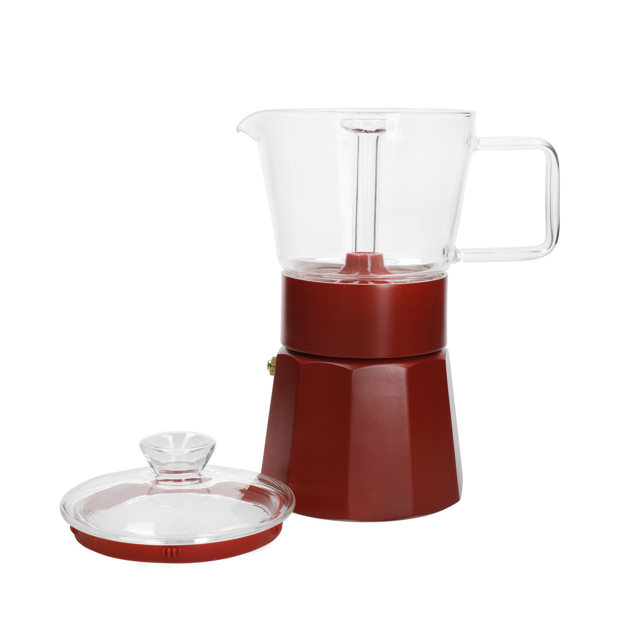 La Cafetière Verona Glass Espresso Maker, 6-Cup, Red - Lifetime Brands ...