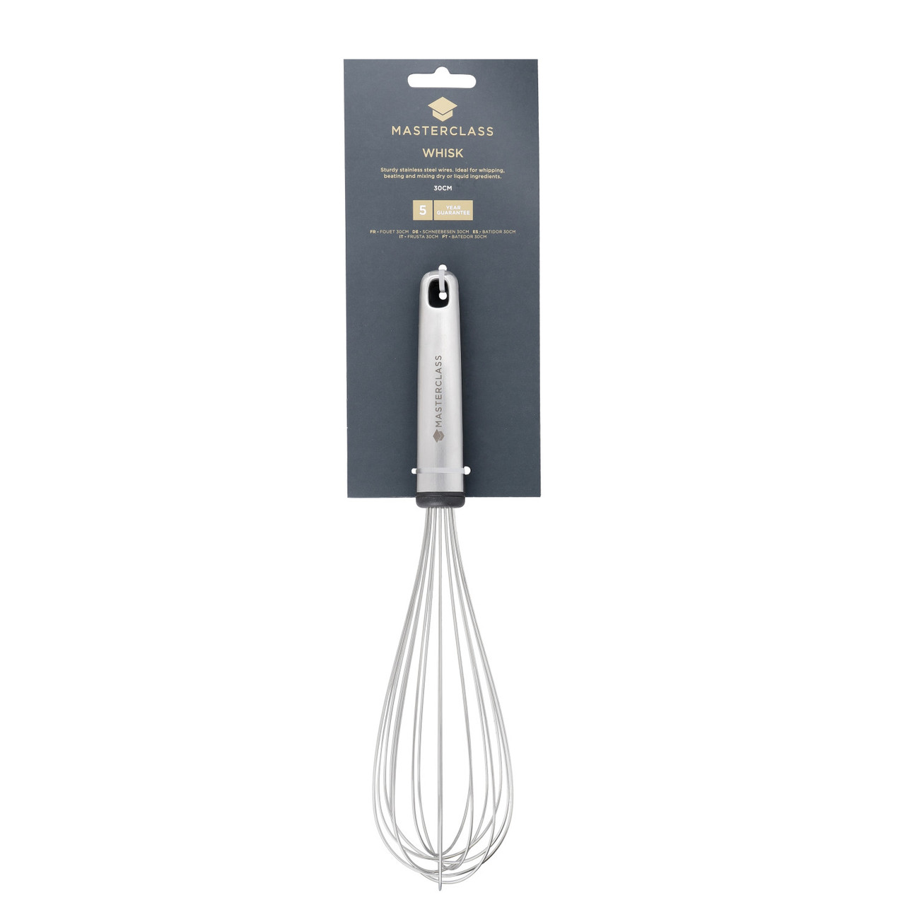 MasterClass Soft Grip Stainless Steel Balloon Whisk, 31 cm - Lifetime ...
