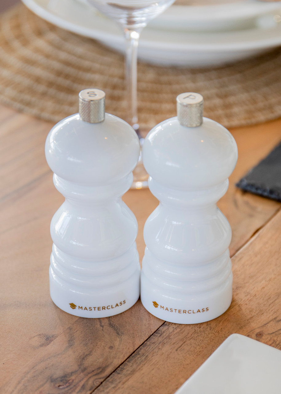 MasterClass Salt or Pepper Mill, 12cm, White - Lifetime Brands Europe