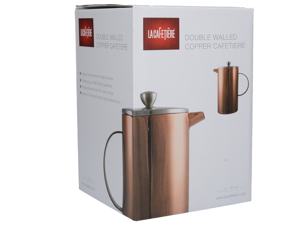 La Cafetiere Double Walled 8 Cup Copper Cafetiere - Lifetime Brands Europe