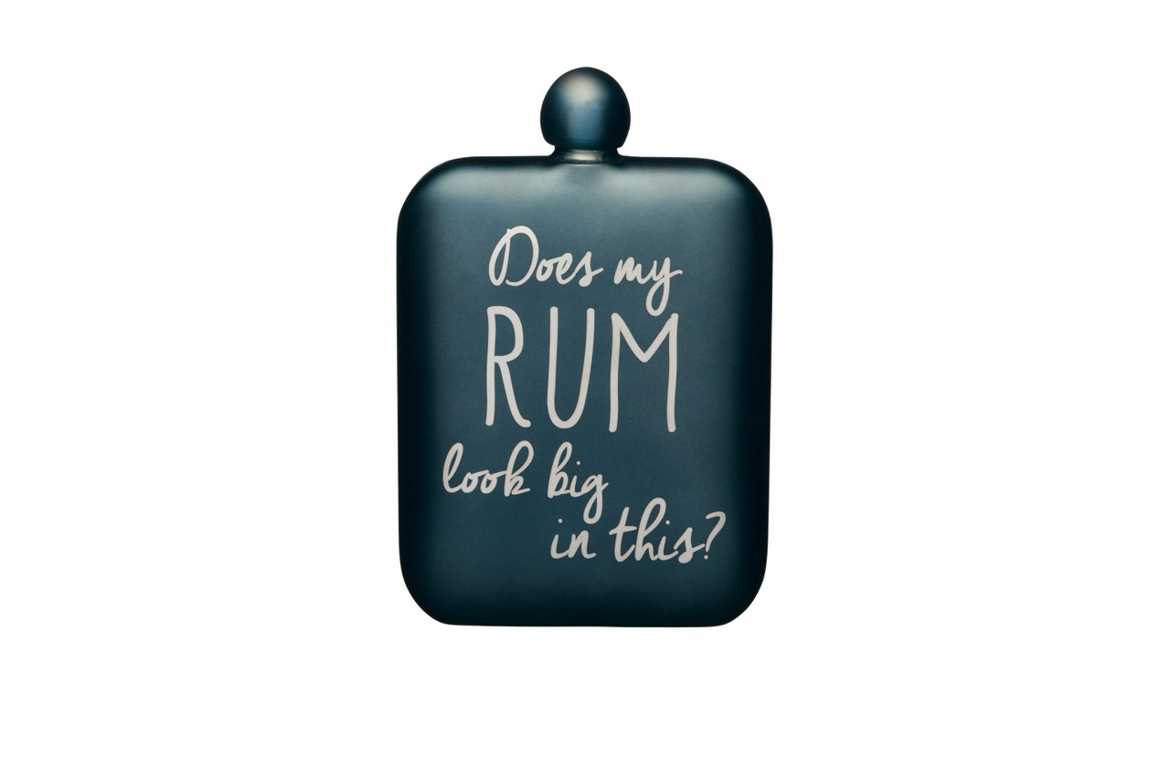 BarCraft Display of Six Blue Stainless Steel 'Does my rum look big in ...