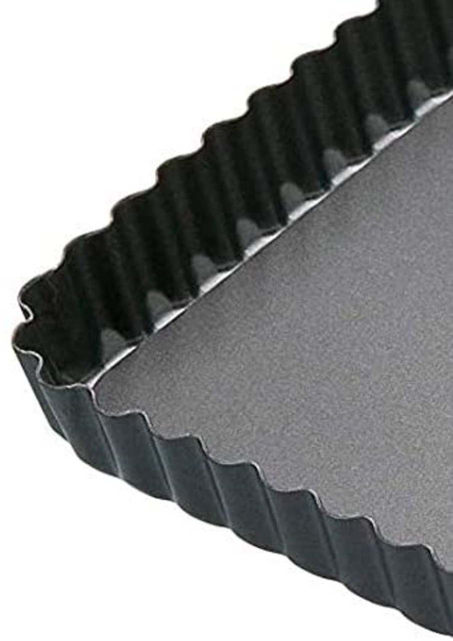 MasterClass Non-Stick Loose Base Fluted Flan Tin, 31cm x 21cm ...
