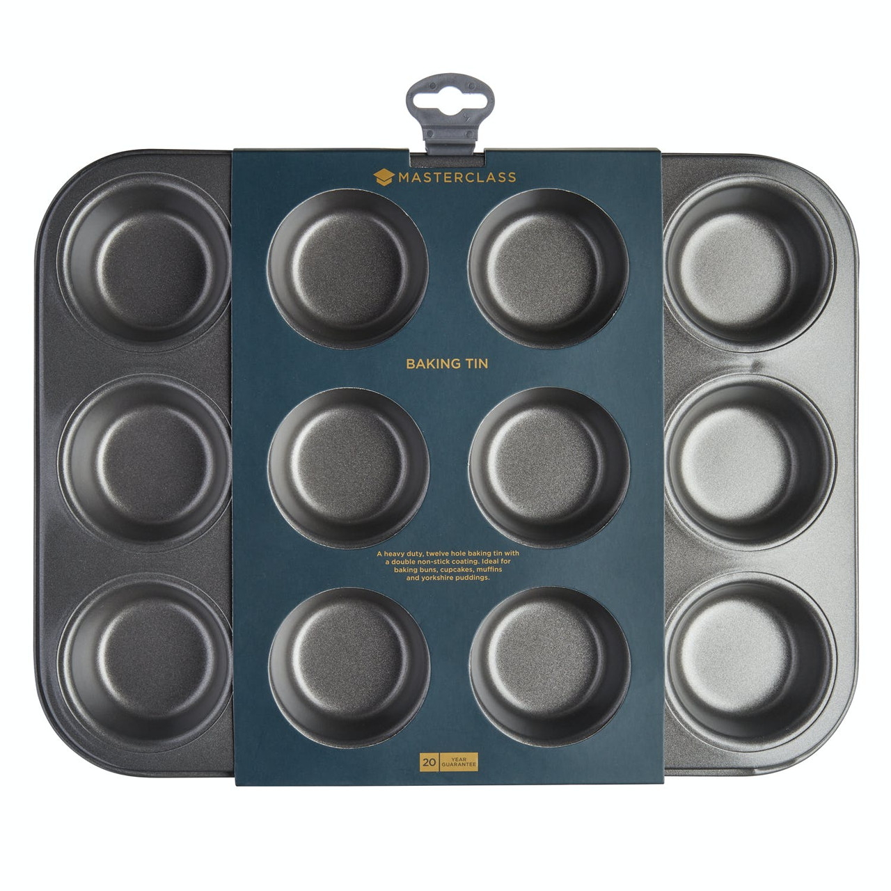 MasterClass Non-Stick 12 Hole Deep Baking Pan - Lifetime Brands Europe