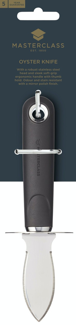 MasterClass Soft Grip Stainless Steel Oyster Knife - Lifetime Brands Europe