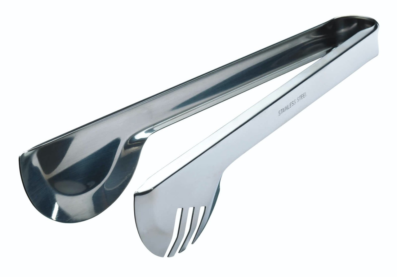 KitchenCraft Stainless Steel Deluxe 24cm Serving Tongs - Lifetime ...