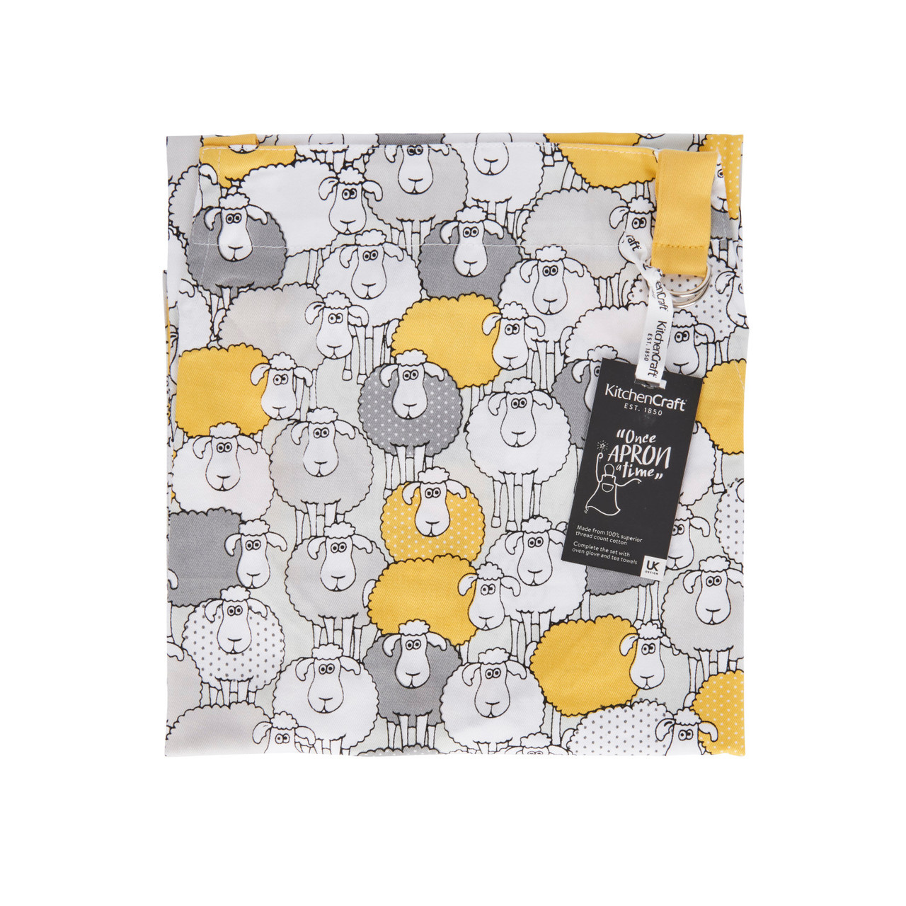 KitchenCraft Yellow Sheep Apron - Lifetime Brands Europe
