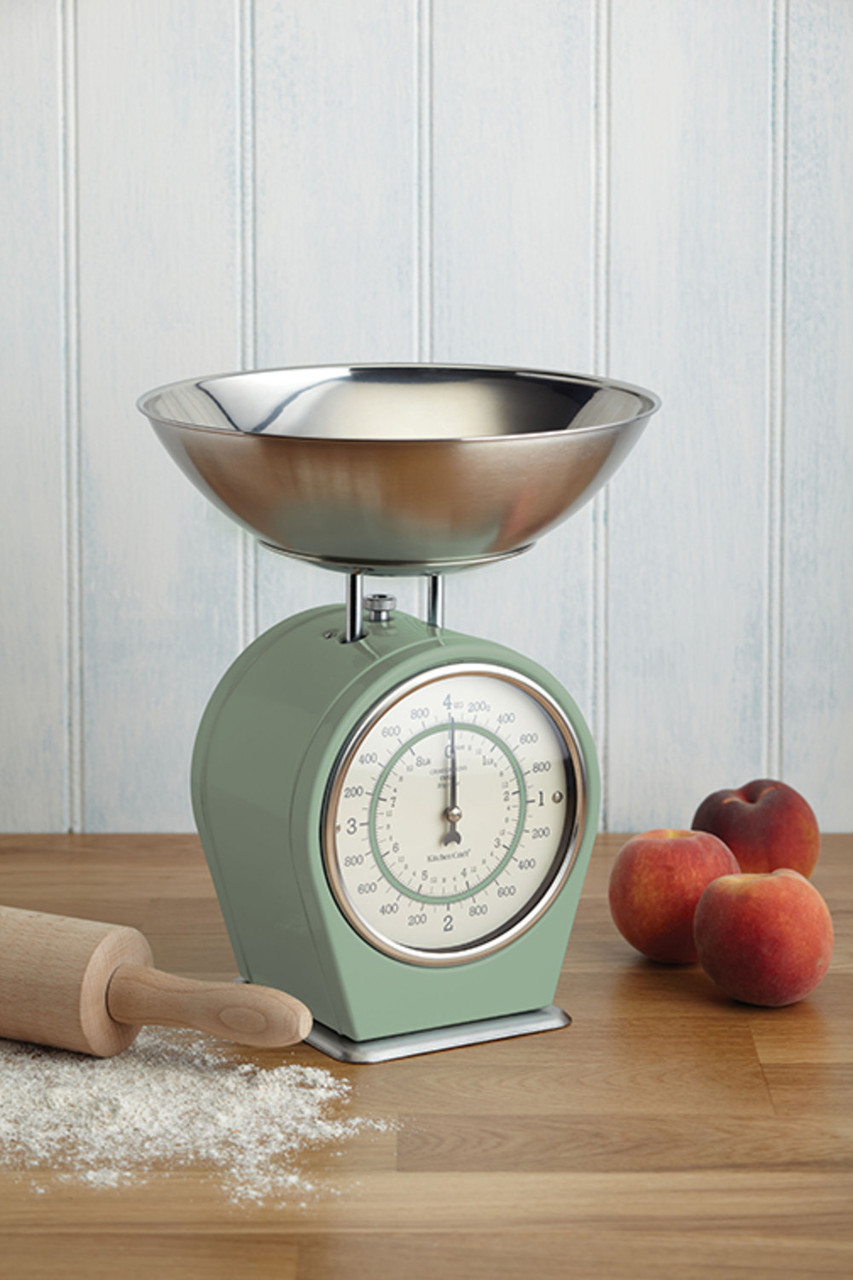 Living Nostalgia Mechanical Kitchen Scales - English Sage Green ...