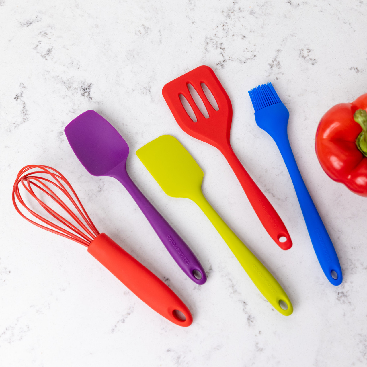 Colourworks Mini Silicone Utensils Set, 5-Piece - Lifetime Brands Europe