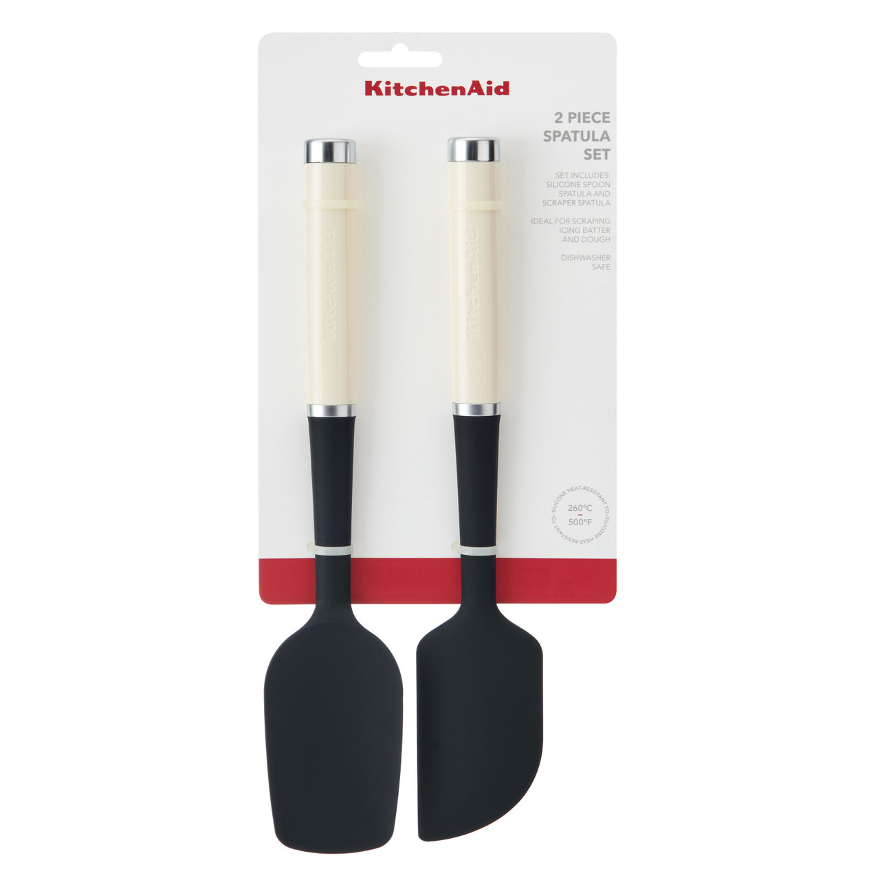 KitchenAid 2pc Silicone Spatula Set – Almond Cream - Lifetime Brands Europe