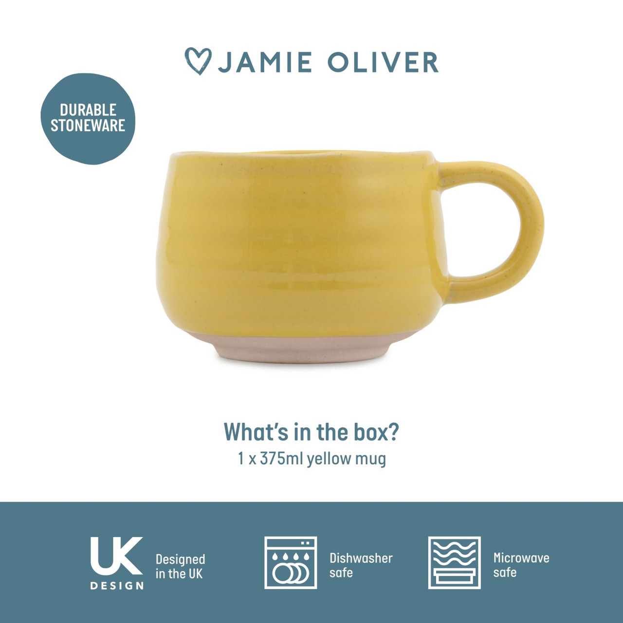 Jamie Oliver Big Love Yellow Cosy Cuppa, 375ML - Lifetime Brands Europe