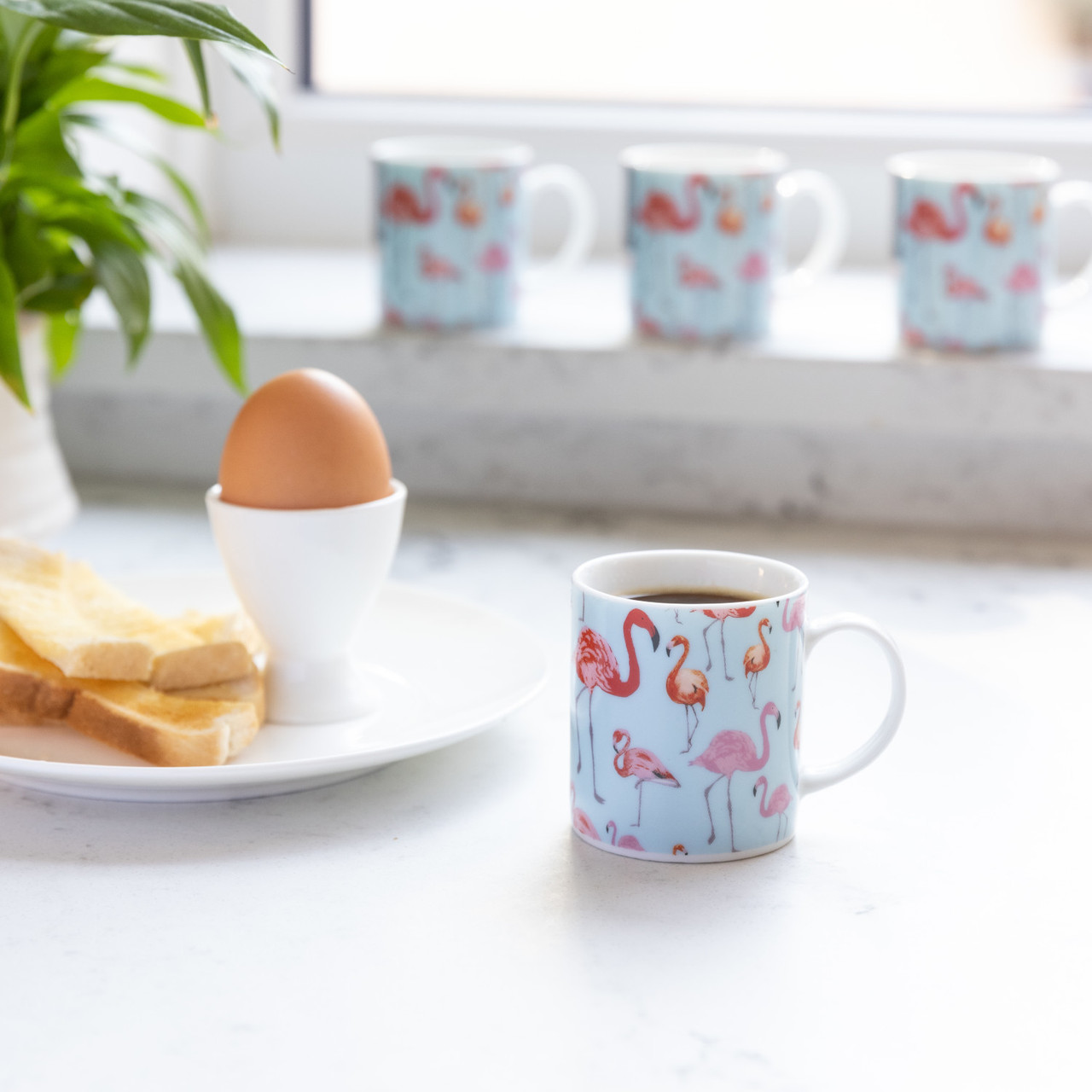 KitchenCraft 80ml Porcelain Flamingo Espresso Cup - Lifetime Brands Europe