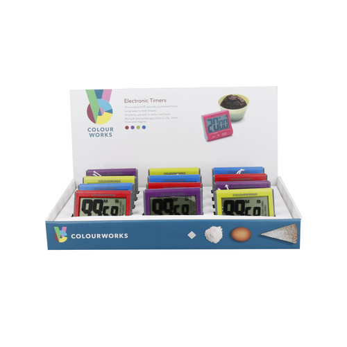 Colourworks Display of 12 Electronic Timers - Lifetime Brands Europe
