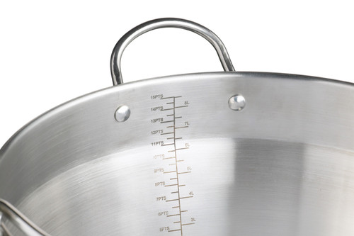 Home Made Stainless Steel Maslin Pan with Handle, 9L - Lifetime Brands ...