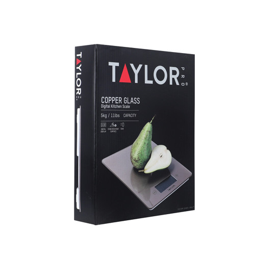 Taylor Pro Glass Digital 5Kg Kitchen Scales - Copper - Lifetime Brands ...