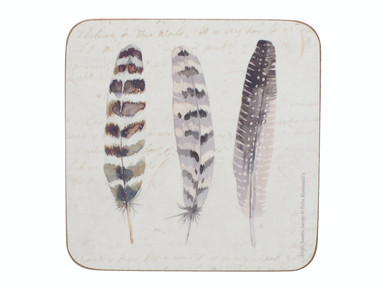 Creative Tops Feathers Pack Of 6 Premium Coasters - Lifetime Brands Europe