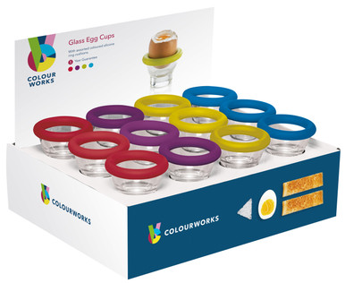 Colourworks Display of 24 Glass Egg Cups - Lifetime Brands Europe