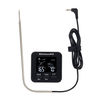 KitchenAid Digital Kitchen Thermometer With Timer and Leave-In Oven ...