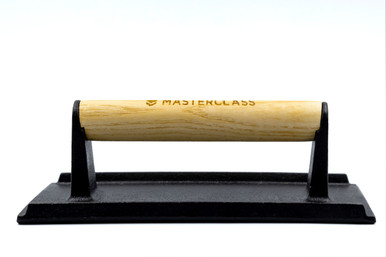 MasterClass Cast Iron Grill Press with Wooden Handle - Lifetime Brands ...