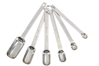 MasterClass Stainless Steel 6 Piece Measuring Spoon Set - Lifetime ...