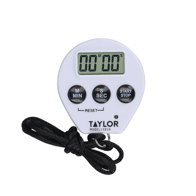 Taylor Chef's Timer & Stopwatch, Black and White - Lifetime Brands Europe