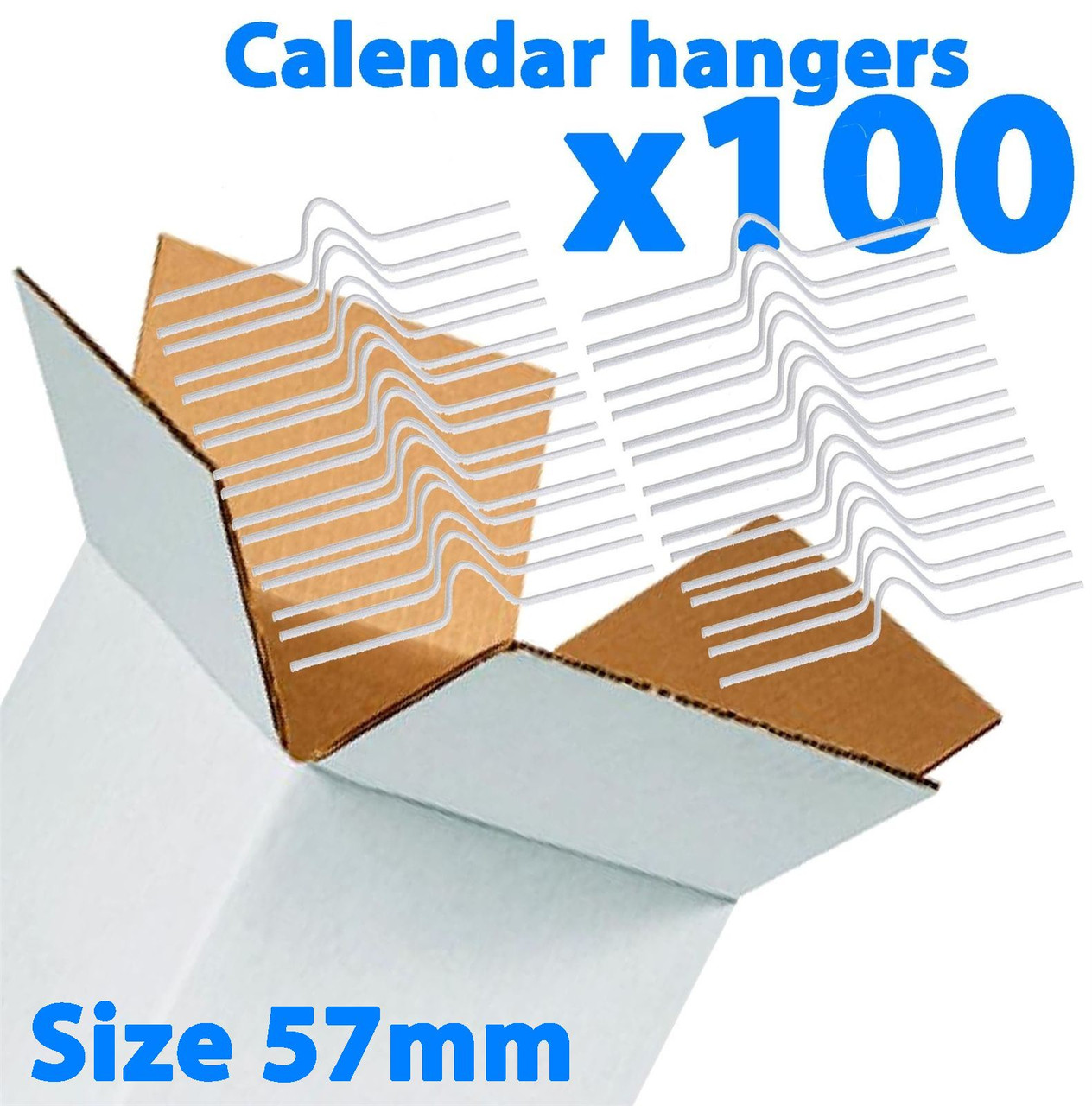 Galaxy 57mm Calendar Wire Hangers x 100 - Postroom-online Ltd.