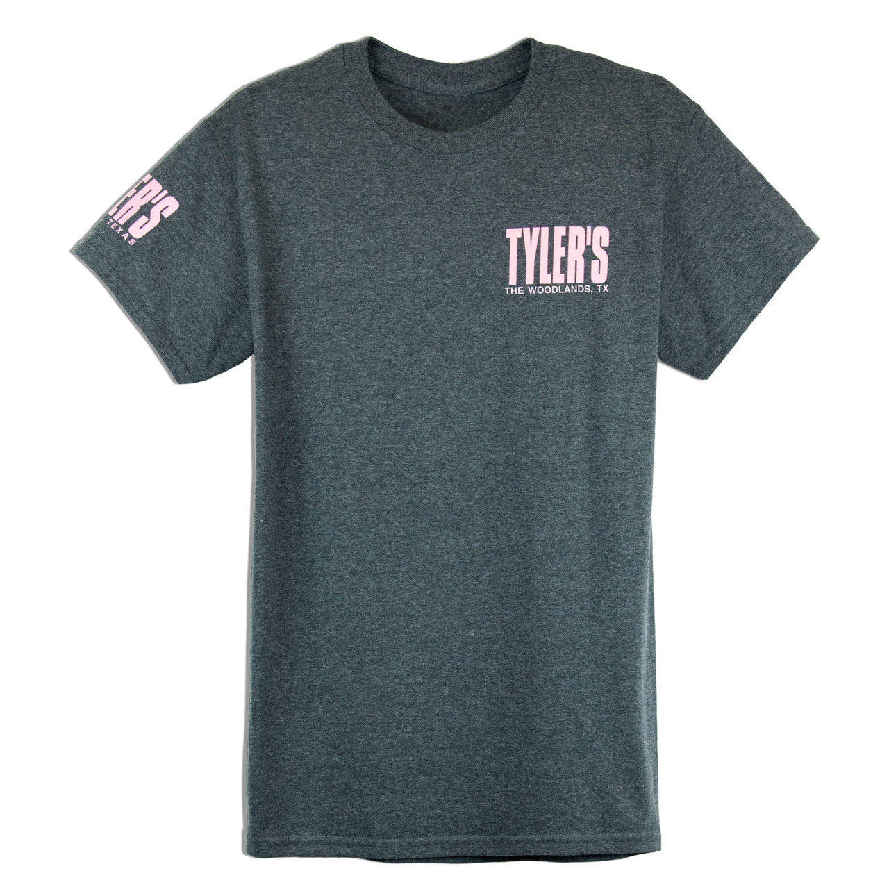 TYLER'S Dark Heather/Azalea Block Tee