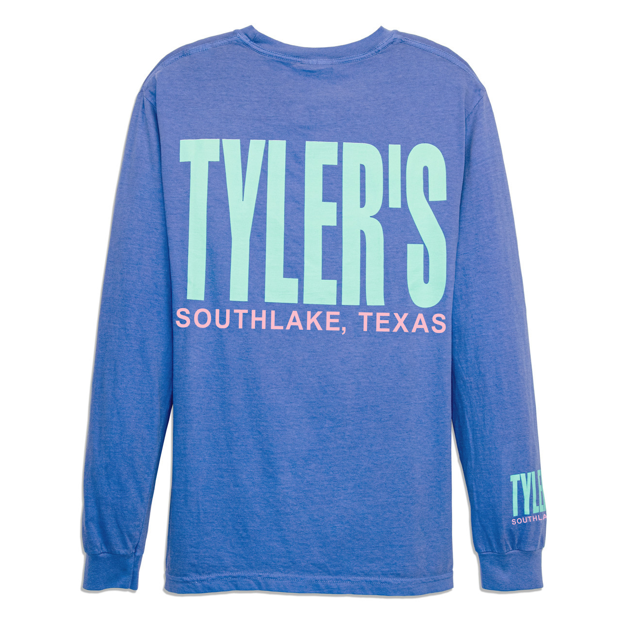 TYLER'S Blue & Bright Mint Long Sleeve Comfort Color Tee