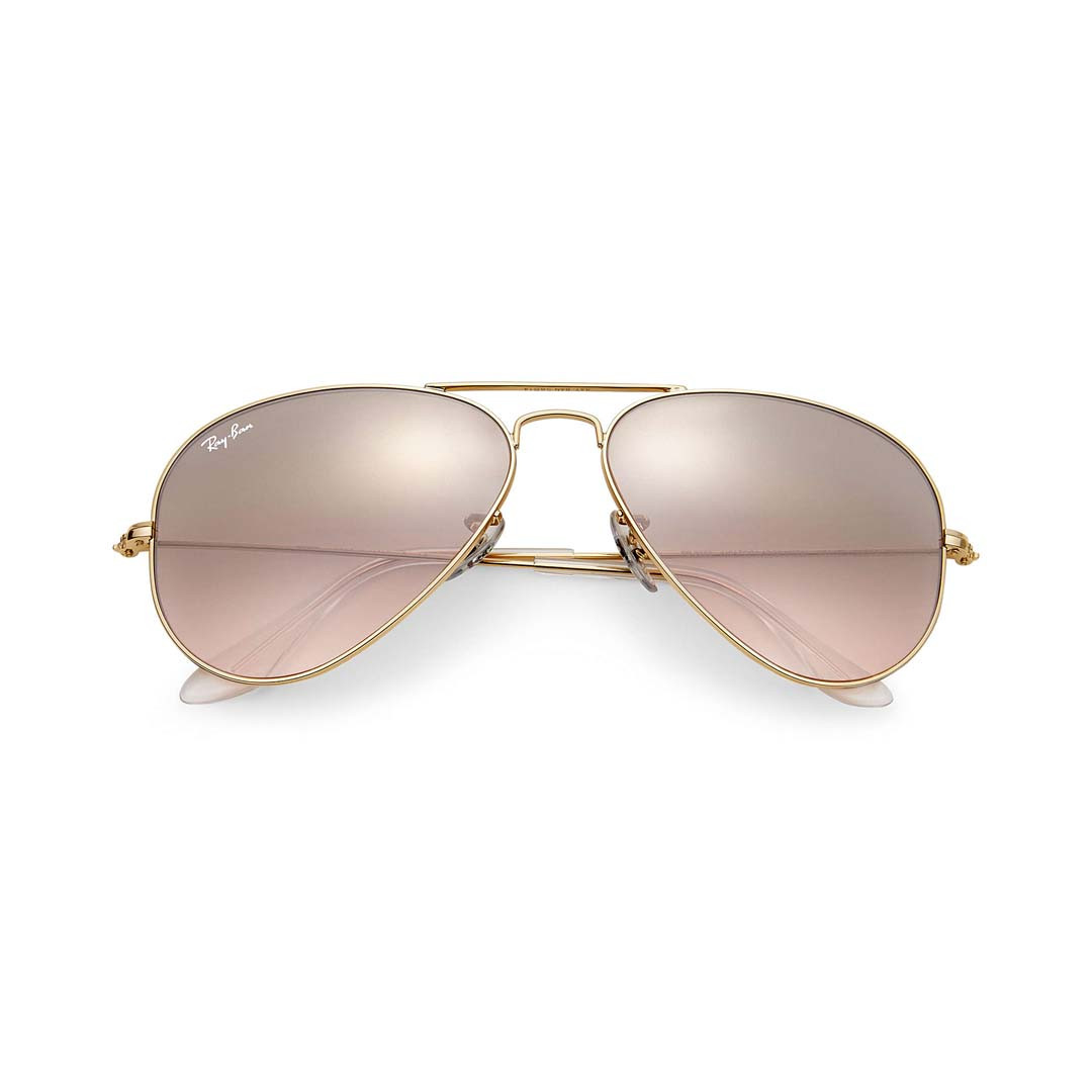 Ray-Ban Ray-Ban Aviator Gradient Sunglasses - Gold/Silver Pink Mirror ...
