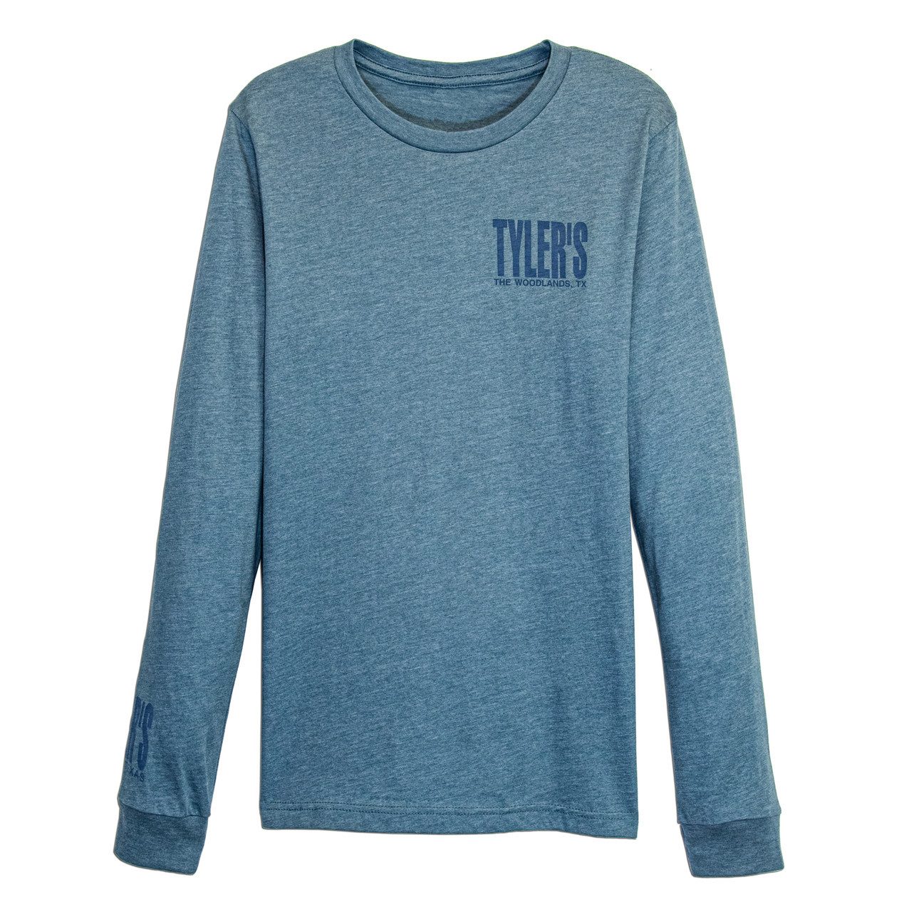 TYLER'S Heather Slate & Storm Blue Long Sleeve Track Tee| TYLER'S